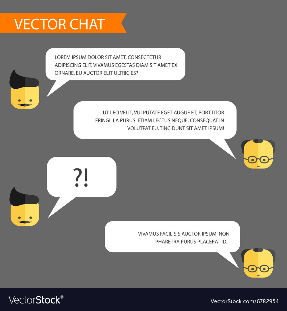 Chat template Royalty Free Vector Image - VectorStock