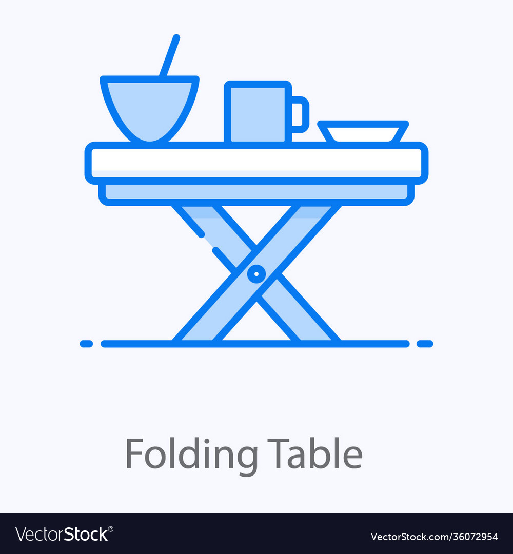 Folding table Royalty Free Vector Image - VectorStock