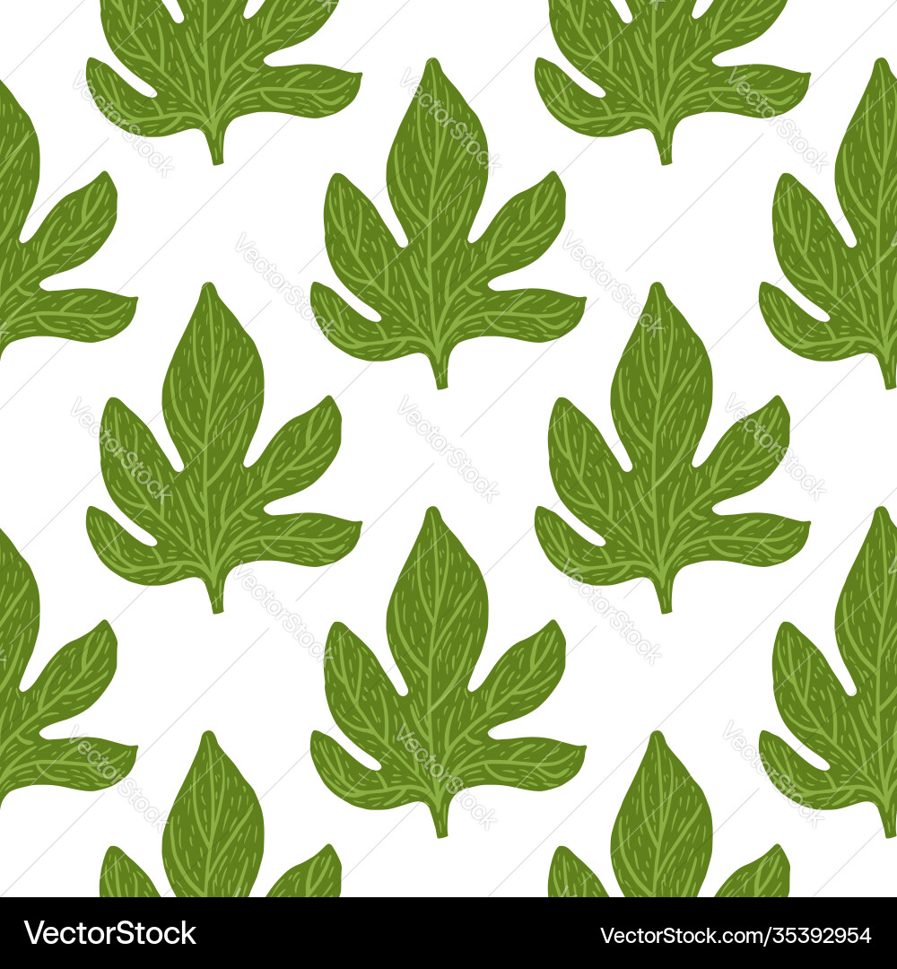 Nature seamless doodle pattern with hand drawn Vector Image