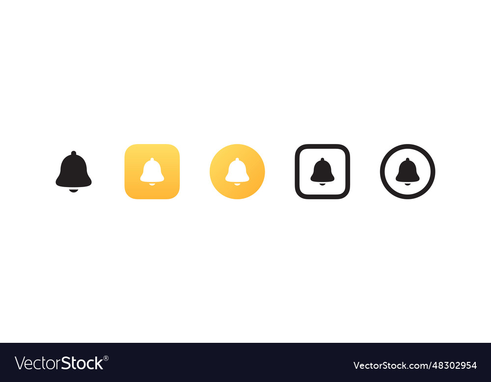 Notification icons set mobile ui ux design Vector Image