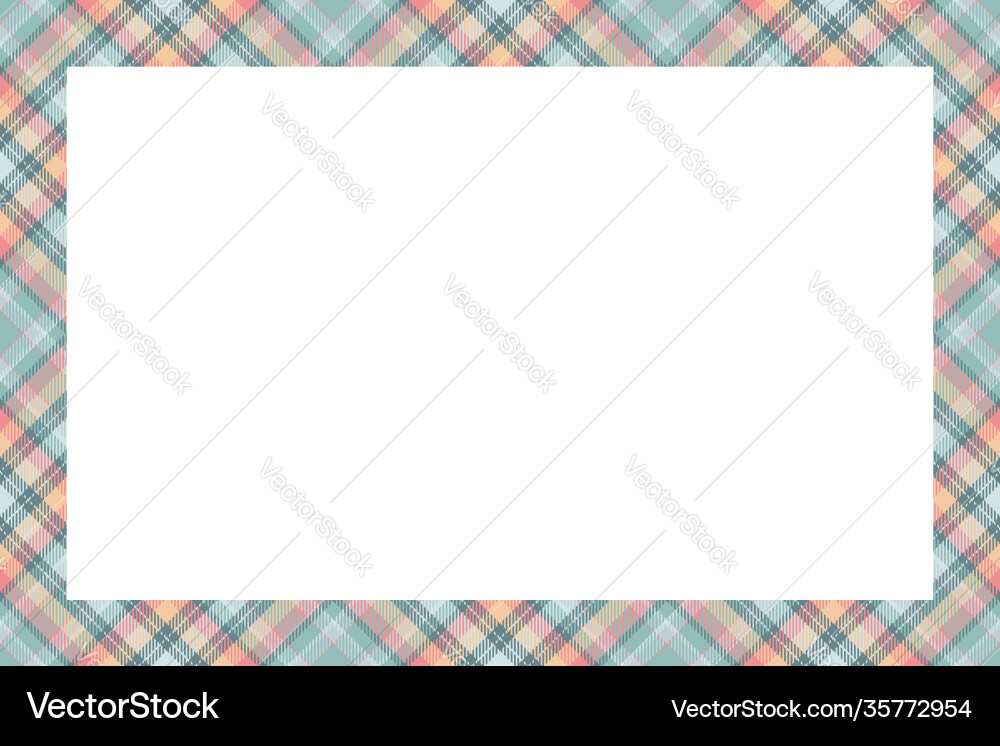 Vintage frame scottish border pattern retro Vector Image