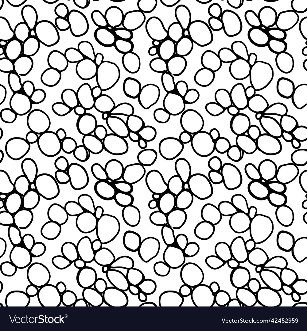 Bubbles seamless pattern with line circles Vector Image