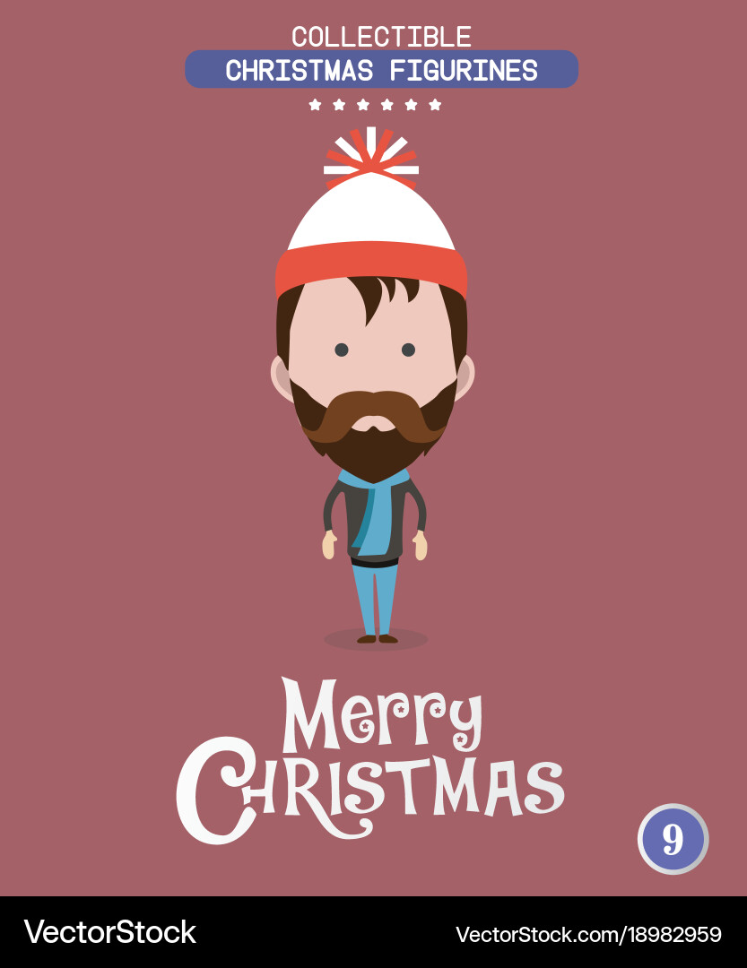 Christmas characteravatar Royalty Free Vector Image