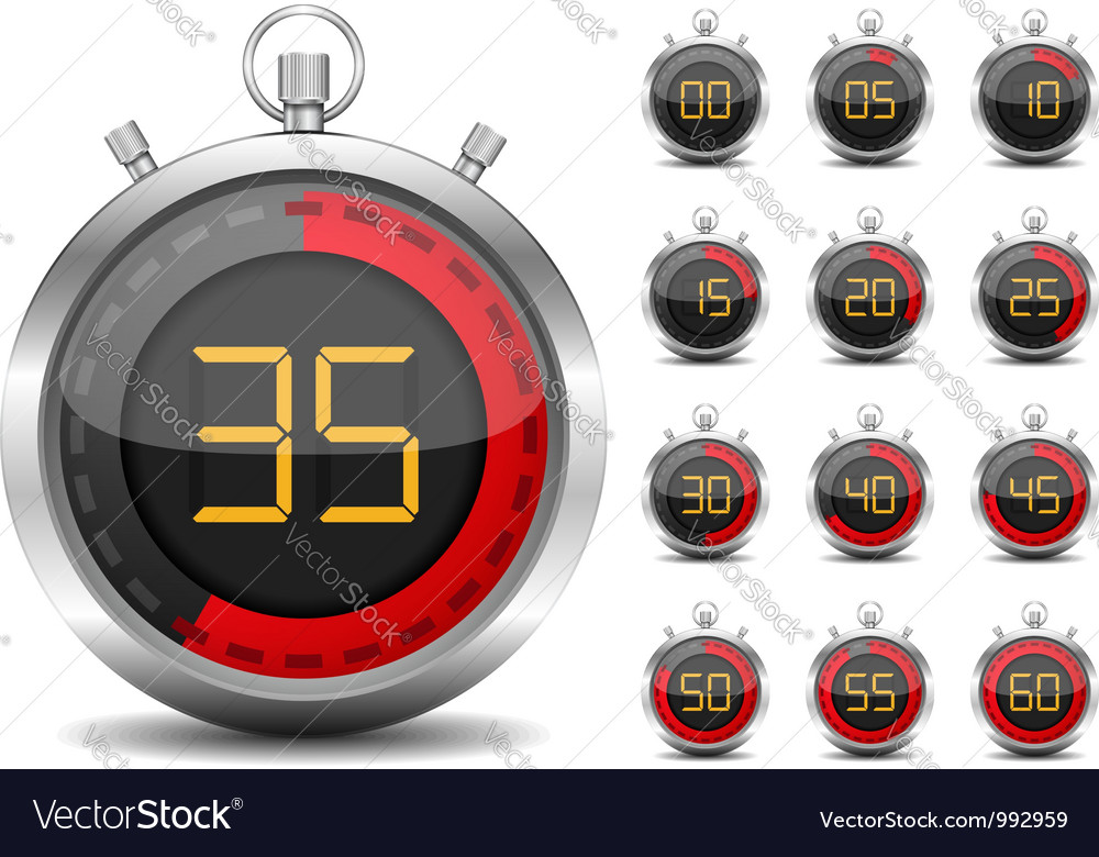 Digital timer Royalty Free Vector Image - VectorStock