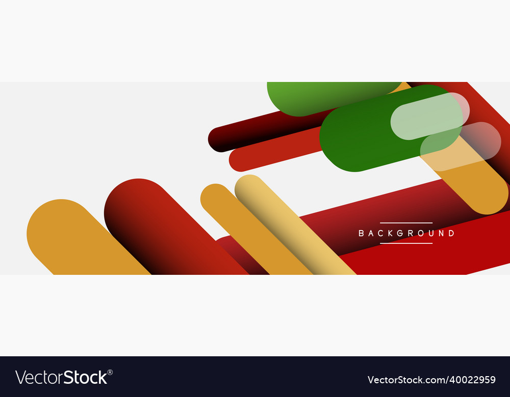 Overlapping round shapes and lines background Vector Image