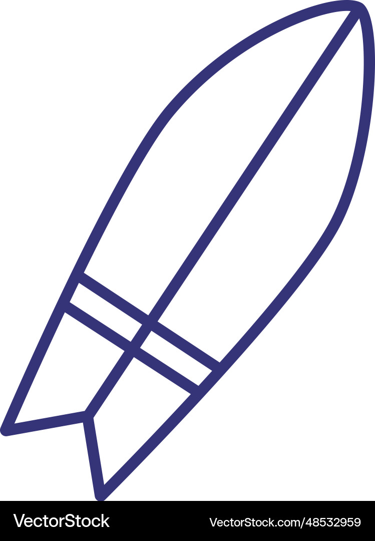 Surfing board line icon Royalty Free Vector Image