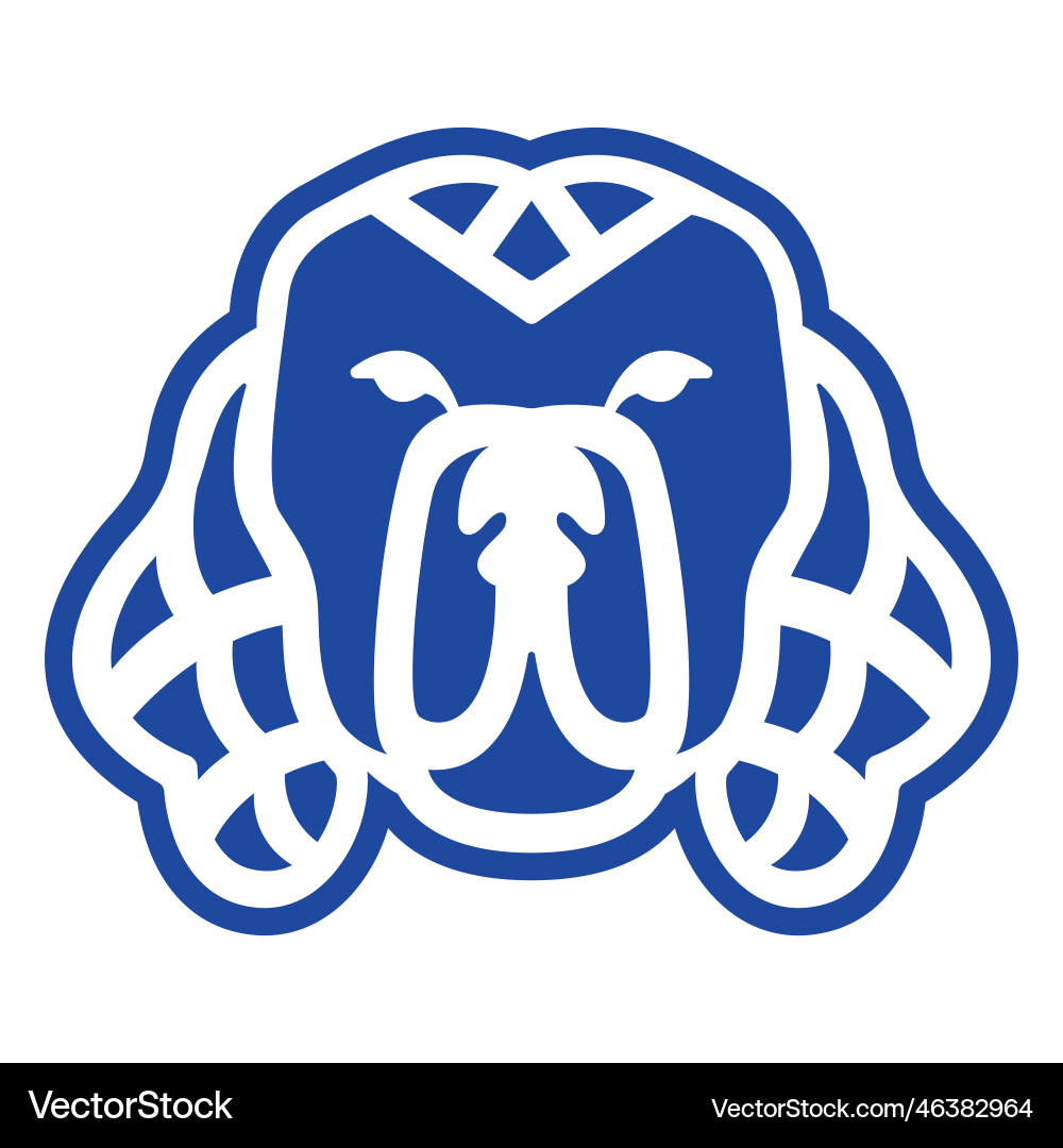 Blue dog celtic knot cut-out Royalty Free Vector Image