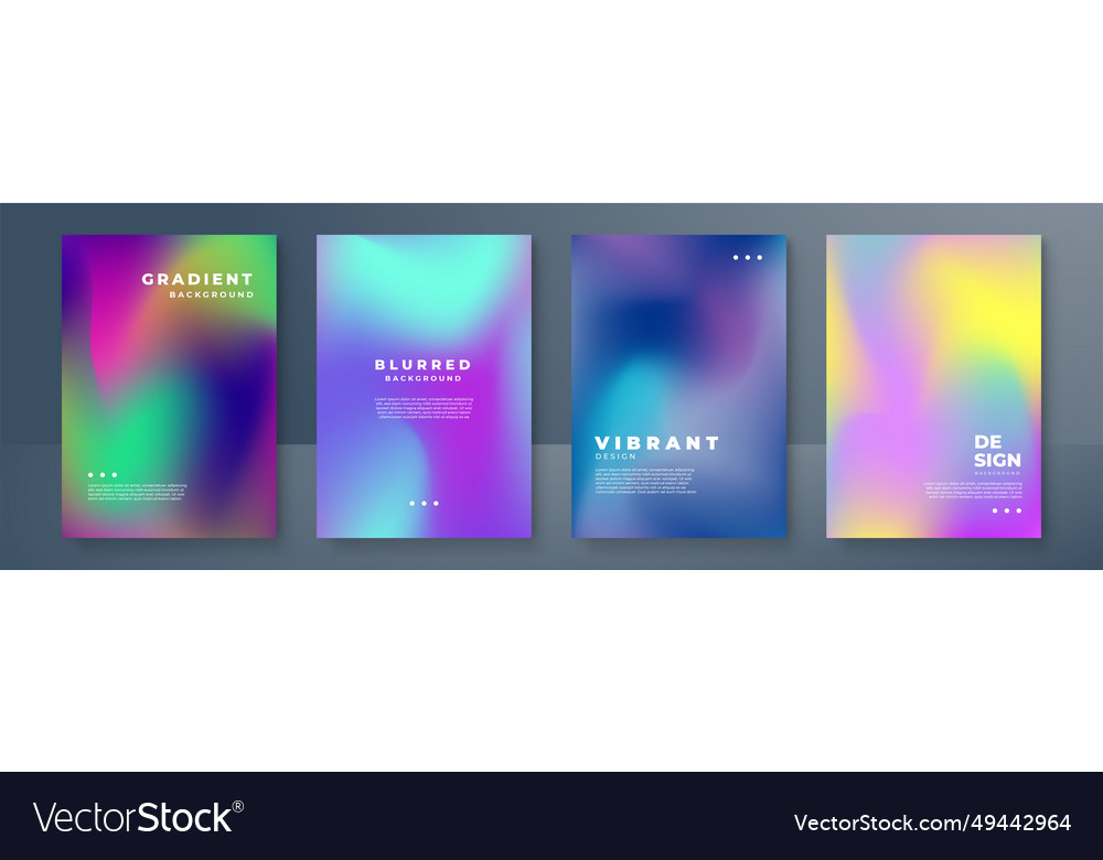Blurred backgrounds set with modern abstract Vector Image