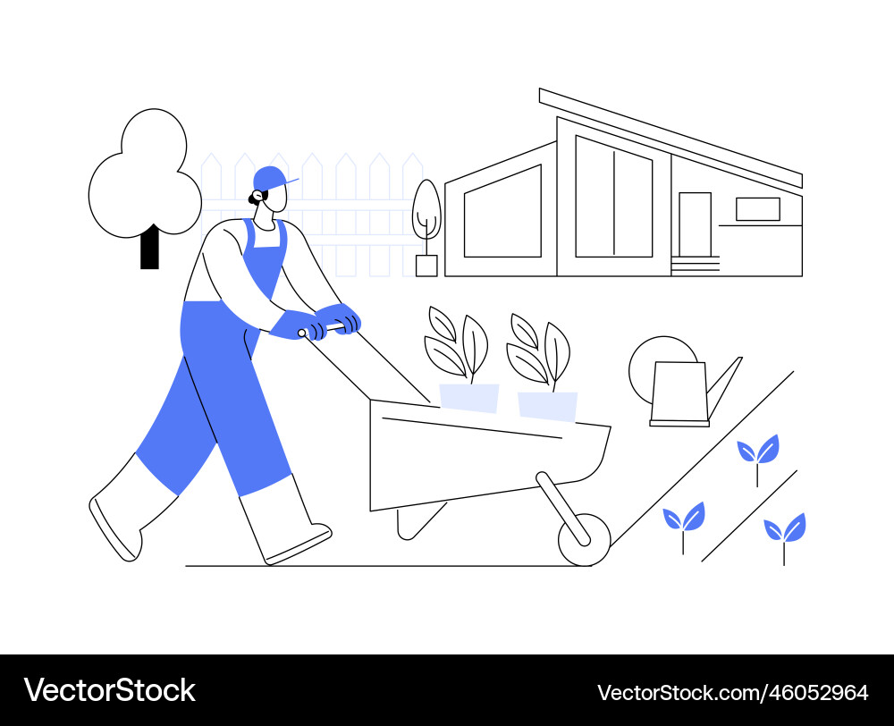 Garden maintenance abstract concept Royalty Free Vector