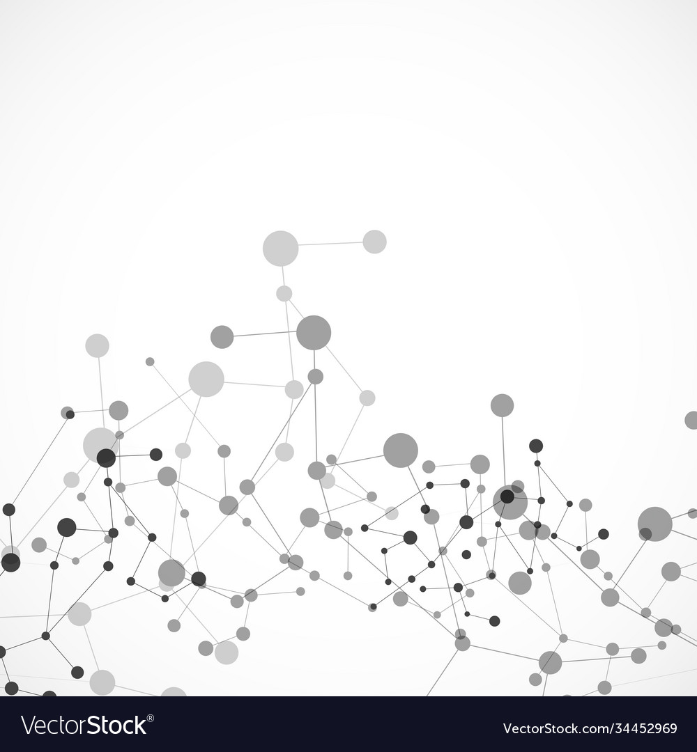 Abstract Gray Molecular Connection Royalty Free Vector Image