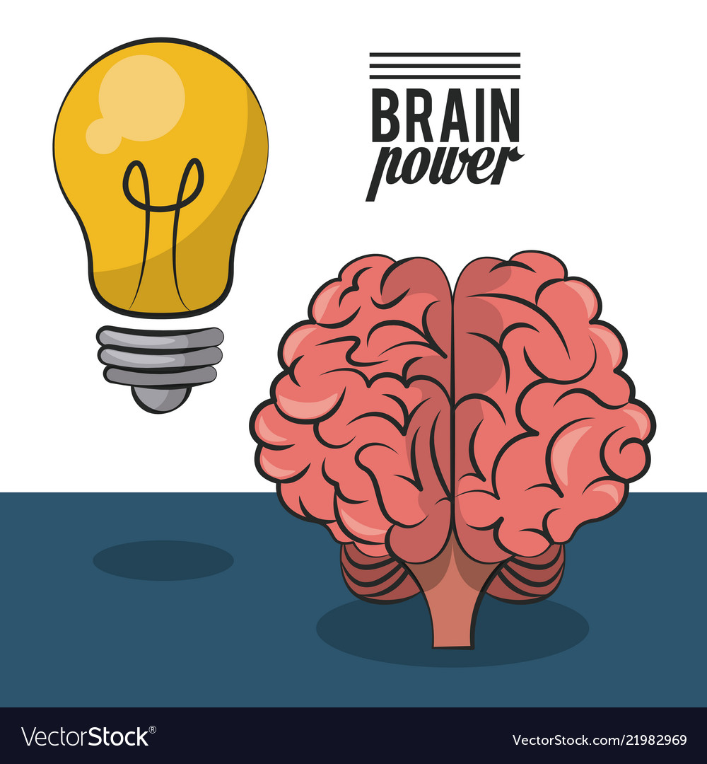Brain power concept Royalty Free Vector Image - VectorStock