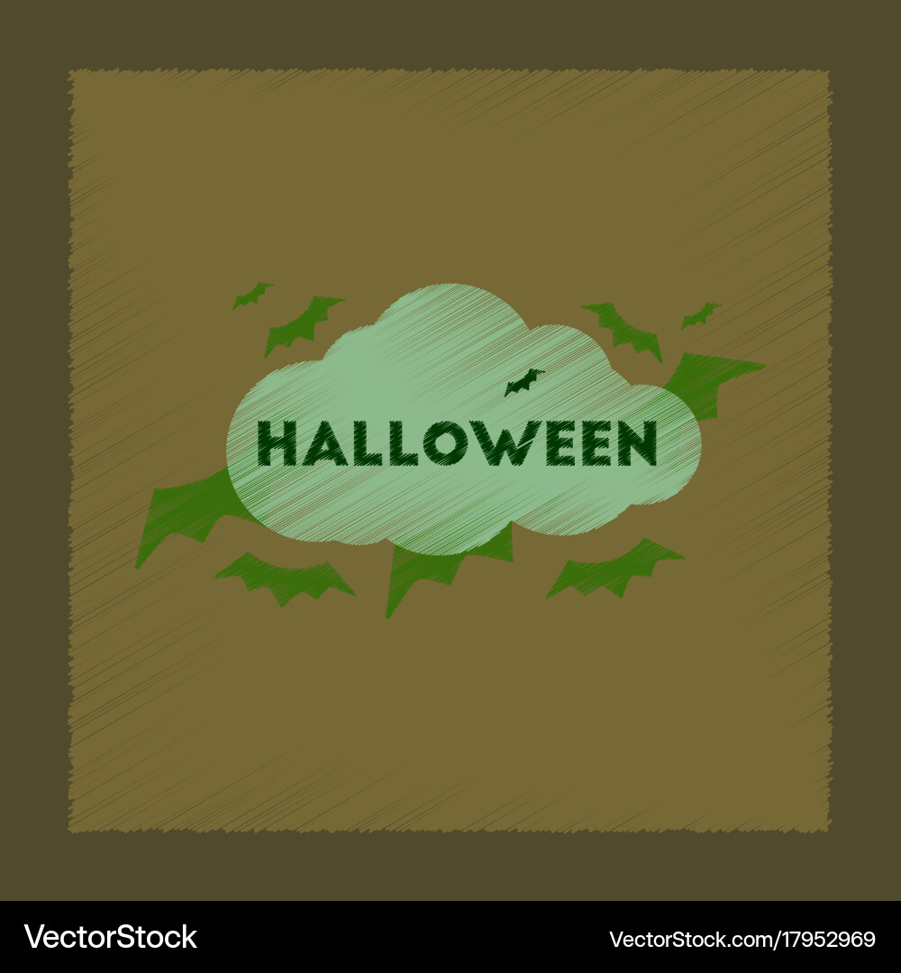 Flat shading style icon cloud bats Royalty Free Vector Image