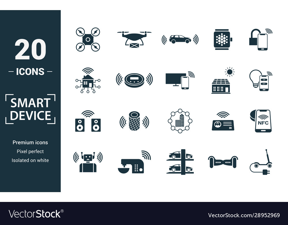 Smart devices icon set include creative elements Vector Image