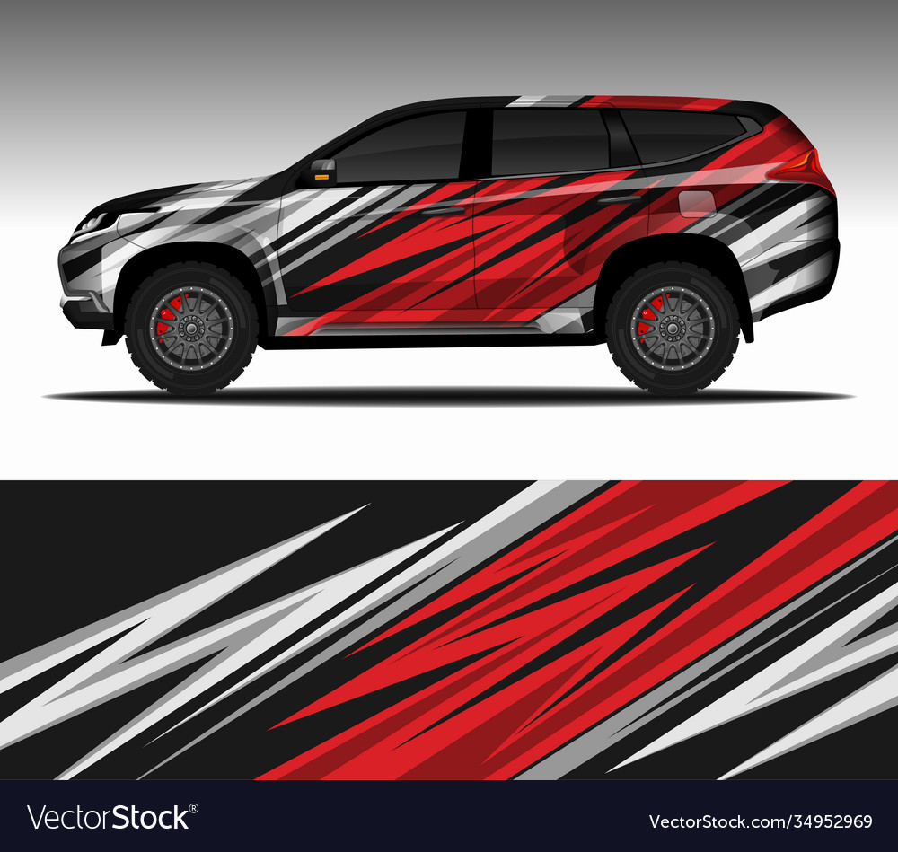 Wrap Car Decal Design Custom Livery Race Rally Vector Image