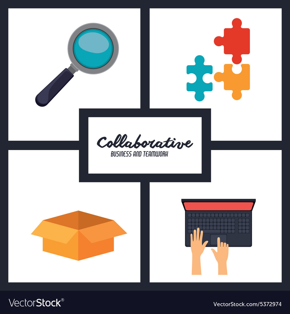 Collaborative design Royalty Free Vector Image