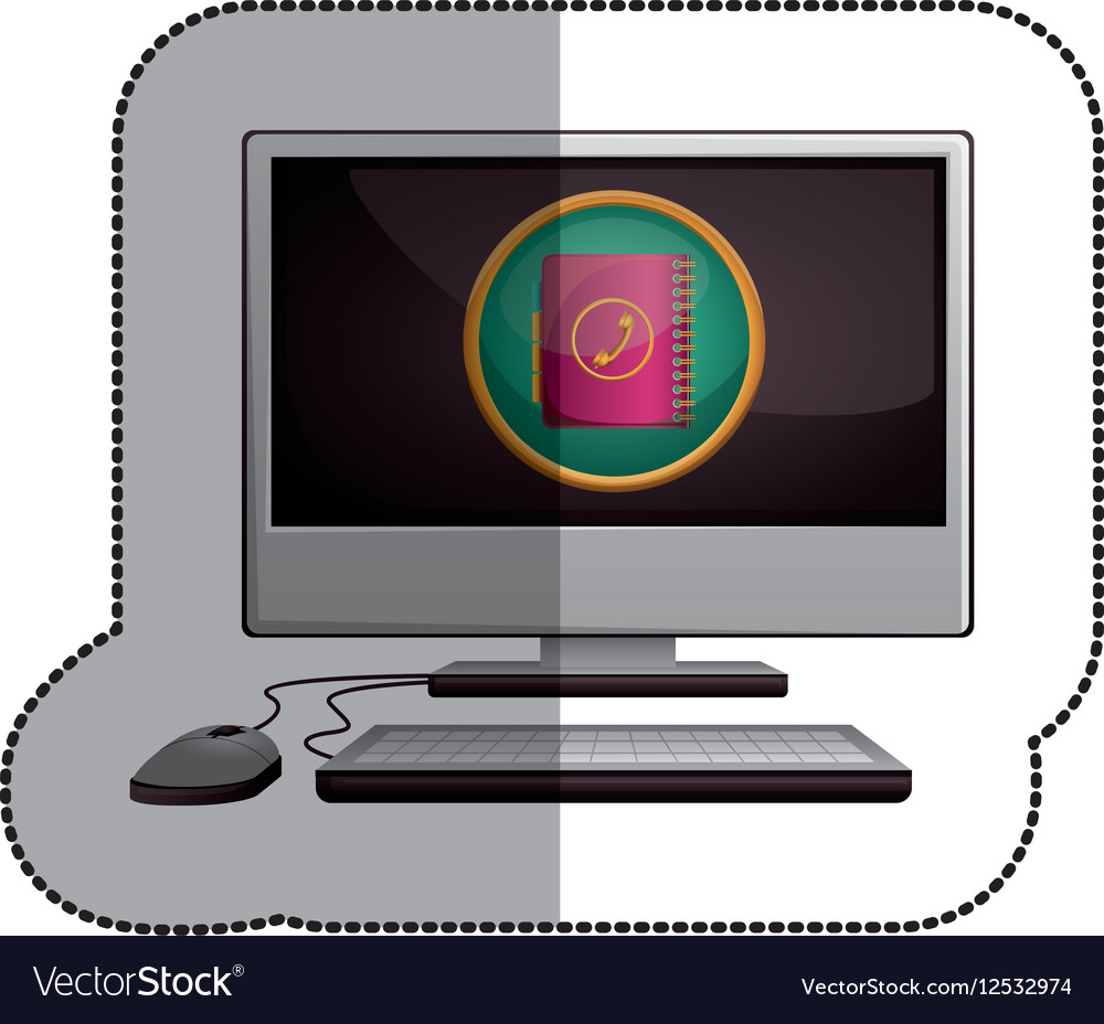 Isolated computer device design Royalty Free Vector Image