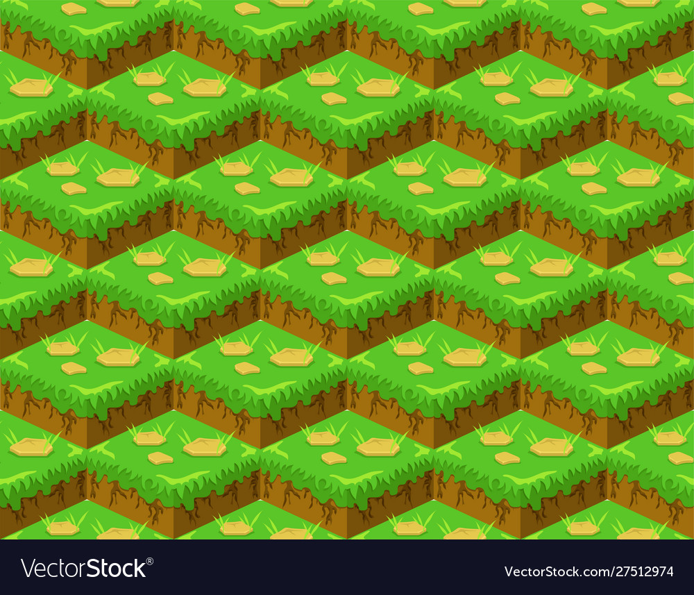 Soil layers isometric pattern Royalty Free Vector Image