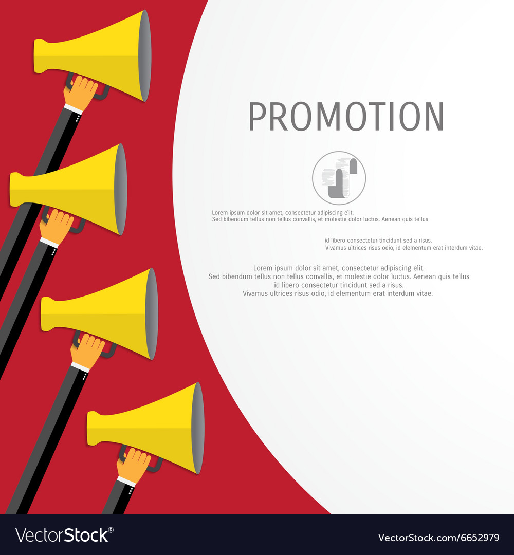 Promotion concept Royalty Free Vector Image - VectorStock