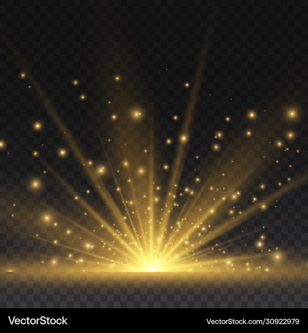 Transparent shining sun Royalty Free Vector Image