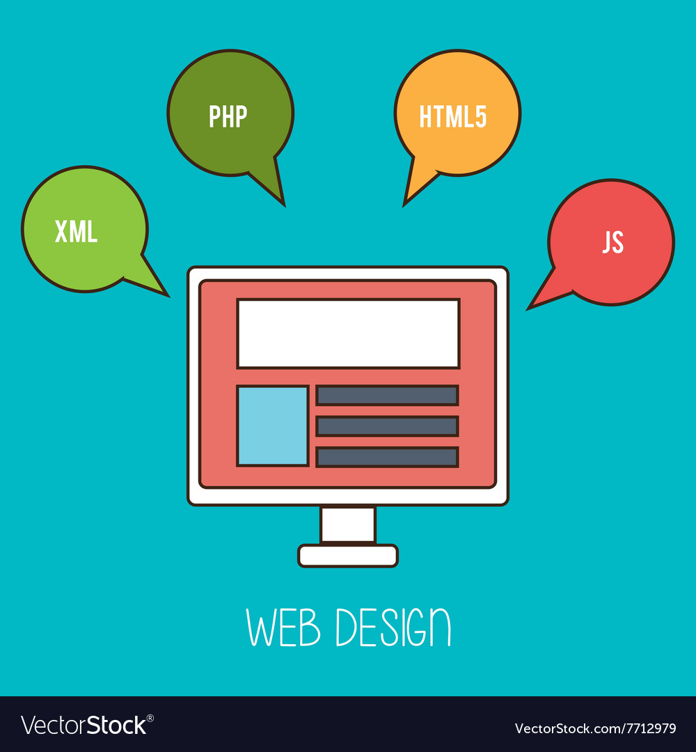 Web development design Royalty Free Vector Image