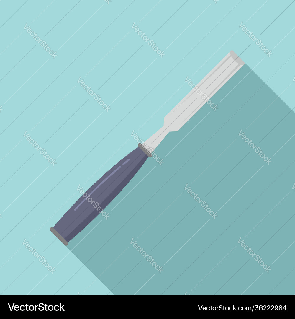 Chisel building icon flat style Royalty Free Vector Image