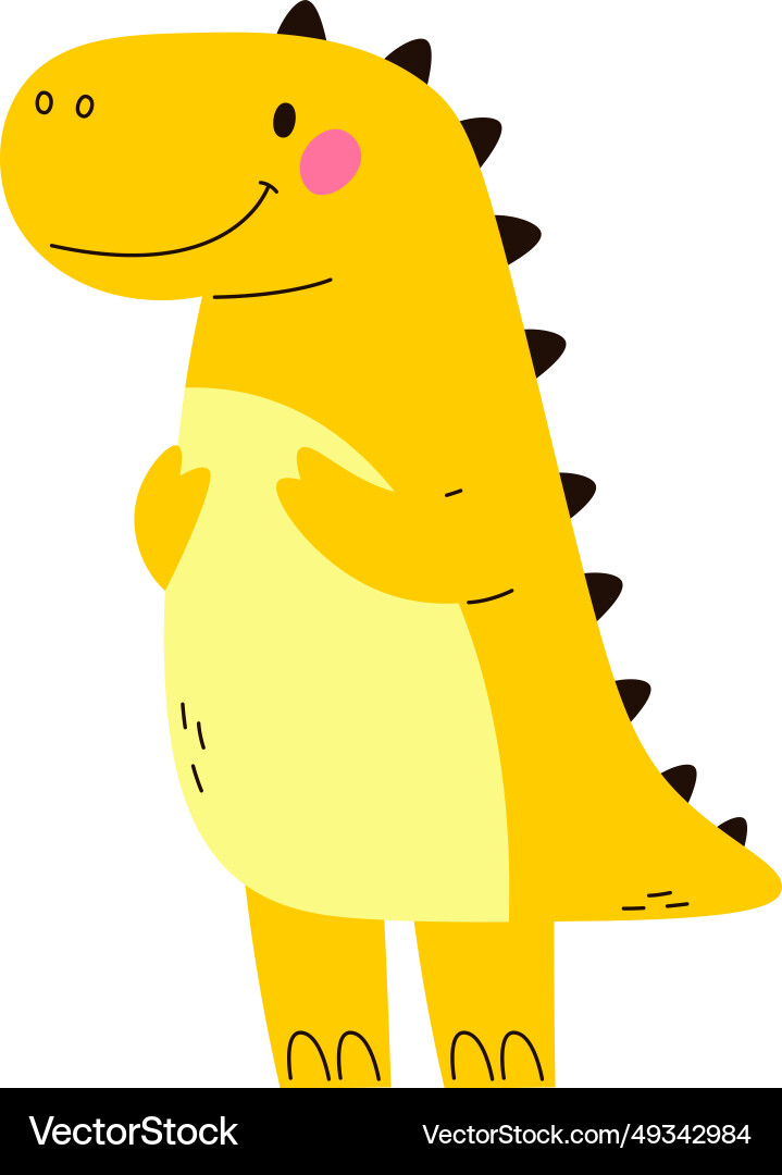 Dinosaur standing cartoon Royalty Free Vector Image