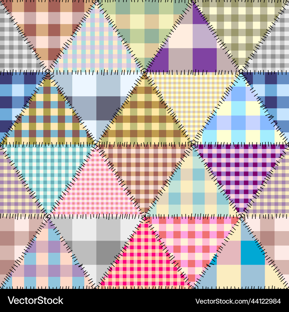 Geometric abstract pattern intersection patchwork Vector Image