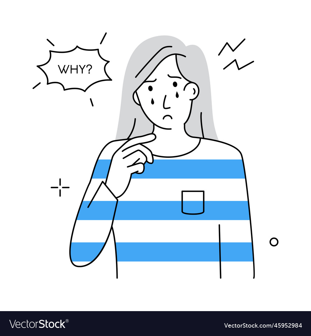 Self questioning Royalty Free Vector Image - VectorStock