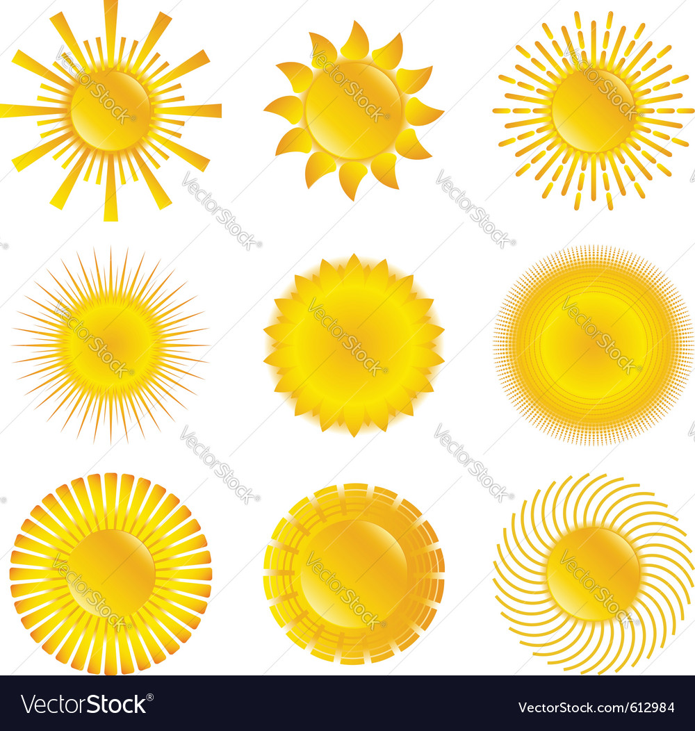Suns Royalty Free Vector Image - VectorStock
