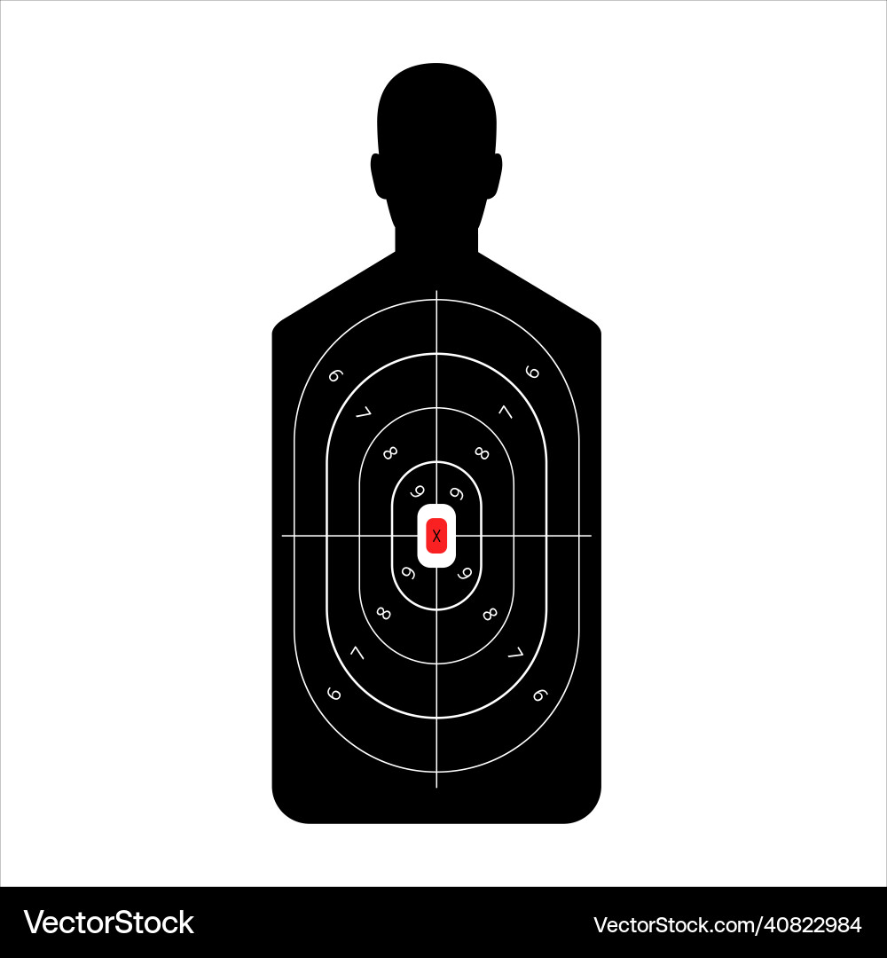Target in form of man for shooting range Vector Image