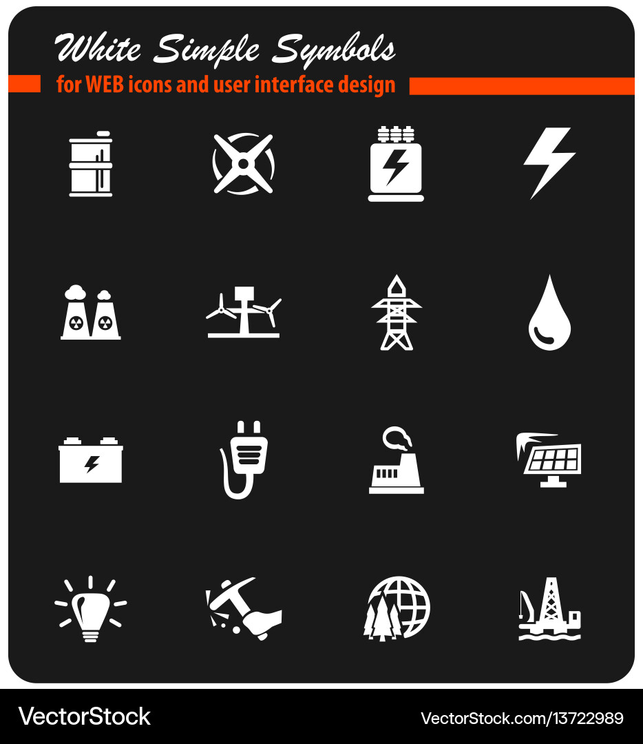 Alternative energy icon set Royalty Free Vector Image