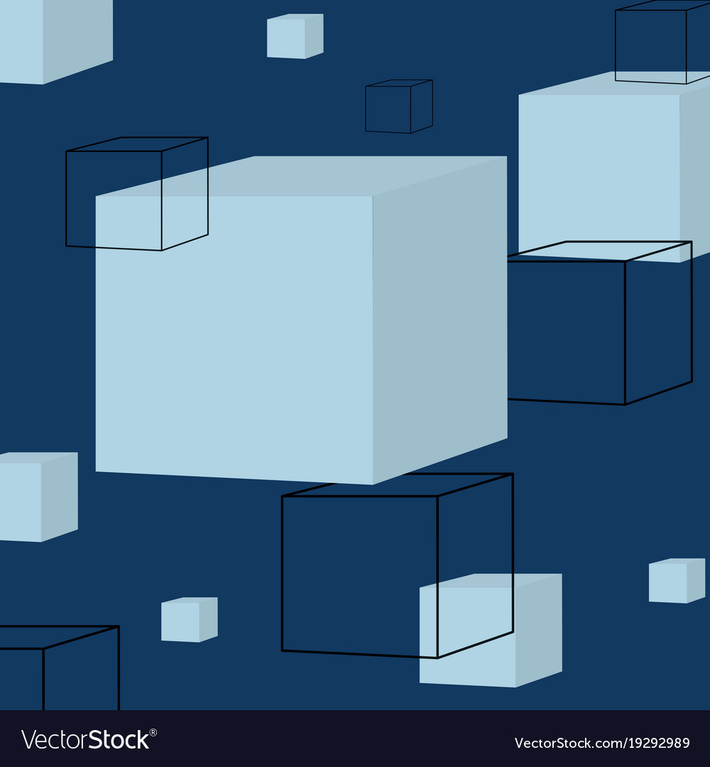 Cube shape design Royalty Free Vector Image - VectorStock