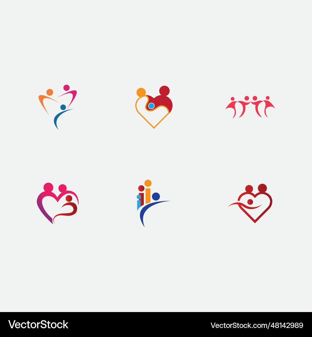 Family logo design template Royalty Free Vector Image