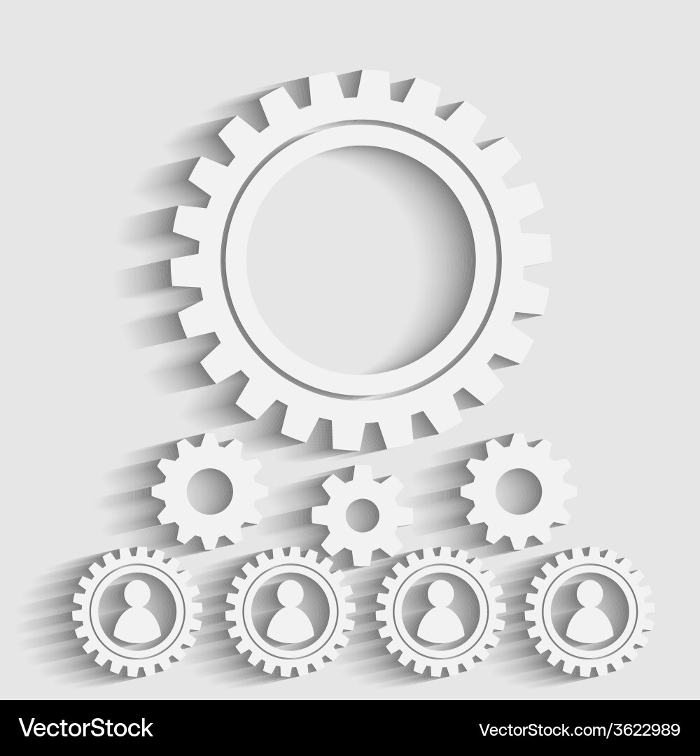 Gears back Royalty Free Vector Image - VectorStock