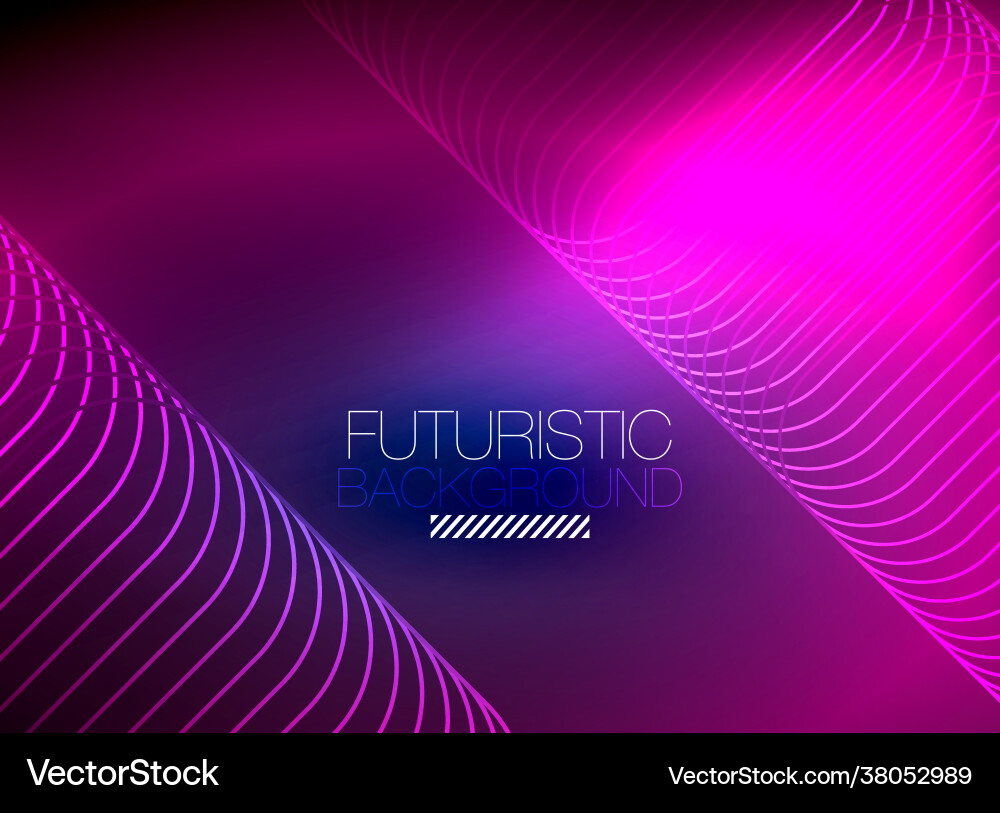 Neon color square shape lines abstract background Vector Image