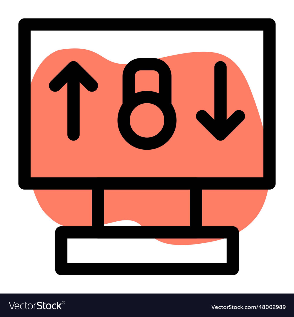 Ransomware hacking the desktop system encryption Vector Image