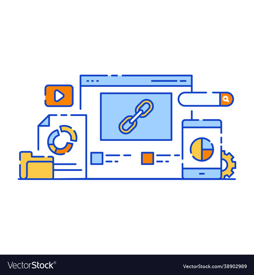 Website link analysis Royalty Free Vector Image