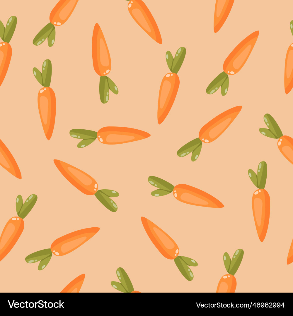 Cute seamless pattern with carrot Royalty Free Vector Image