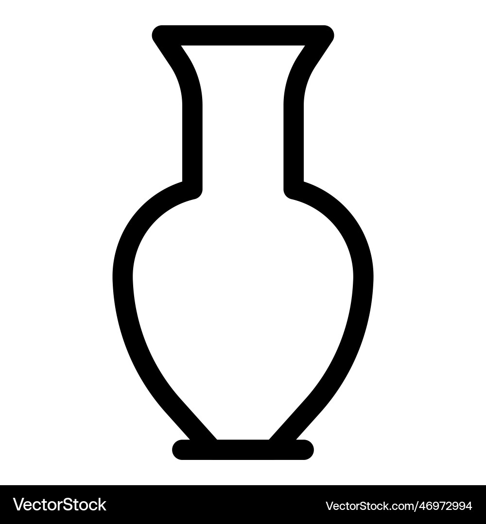 Vase a decorative jar without handles Royalty Free Vector