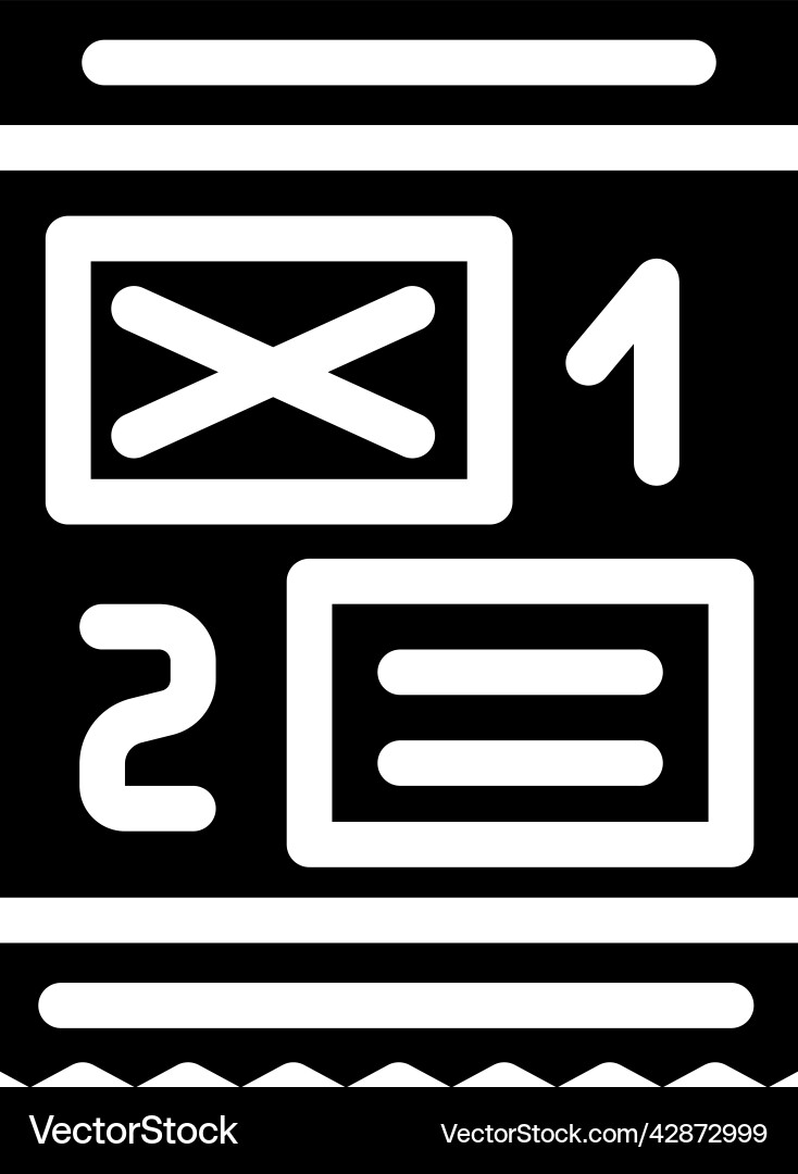 Create newsletter glyph icon Royalty Free Vector Image