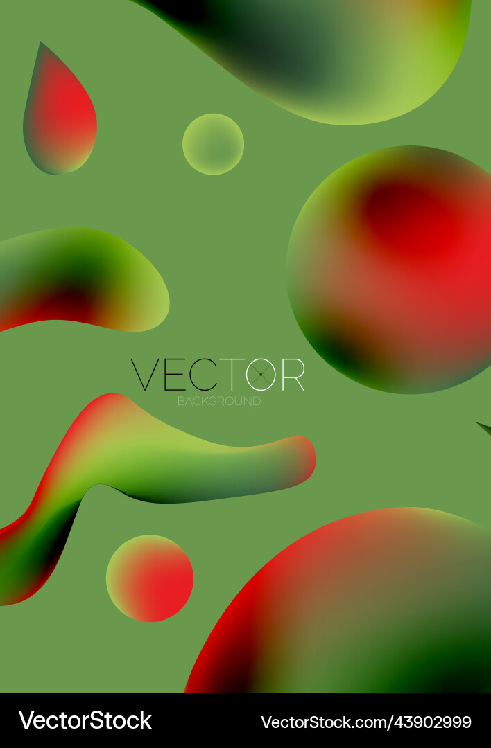 Fluid water drop shape composition abstract Vector Image