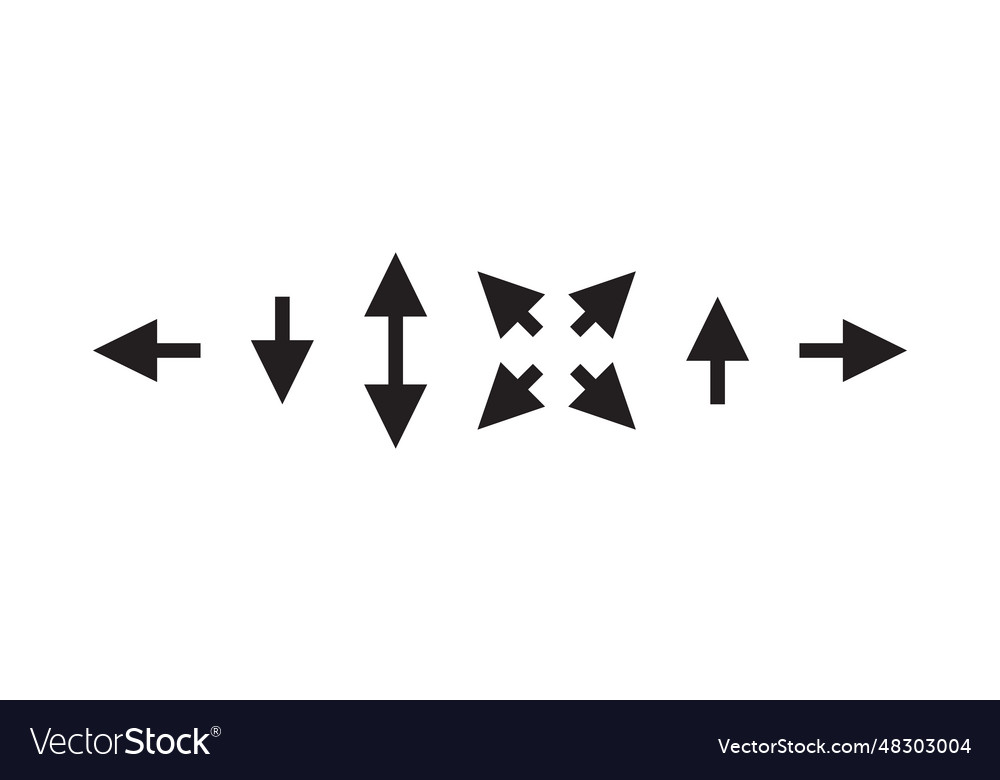 Arrows icons cursor or pointer Royalty Free Vector Image