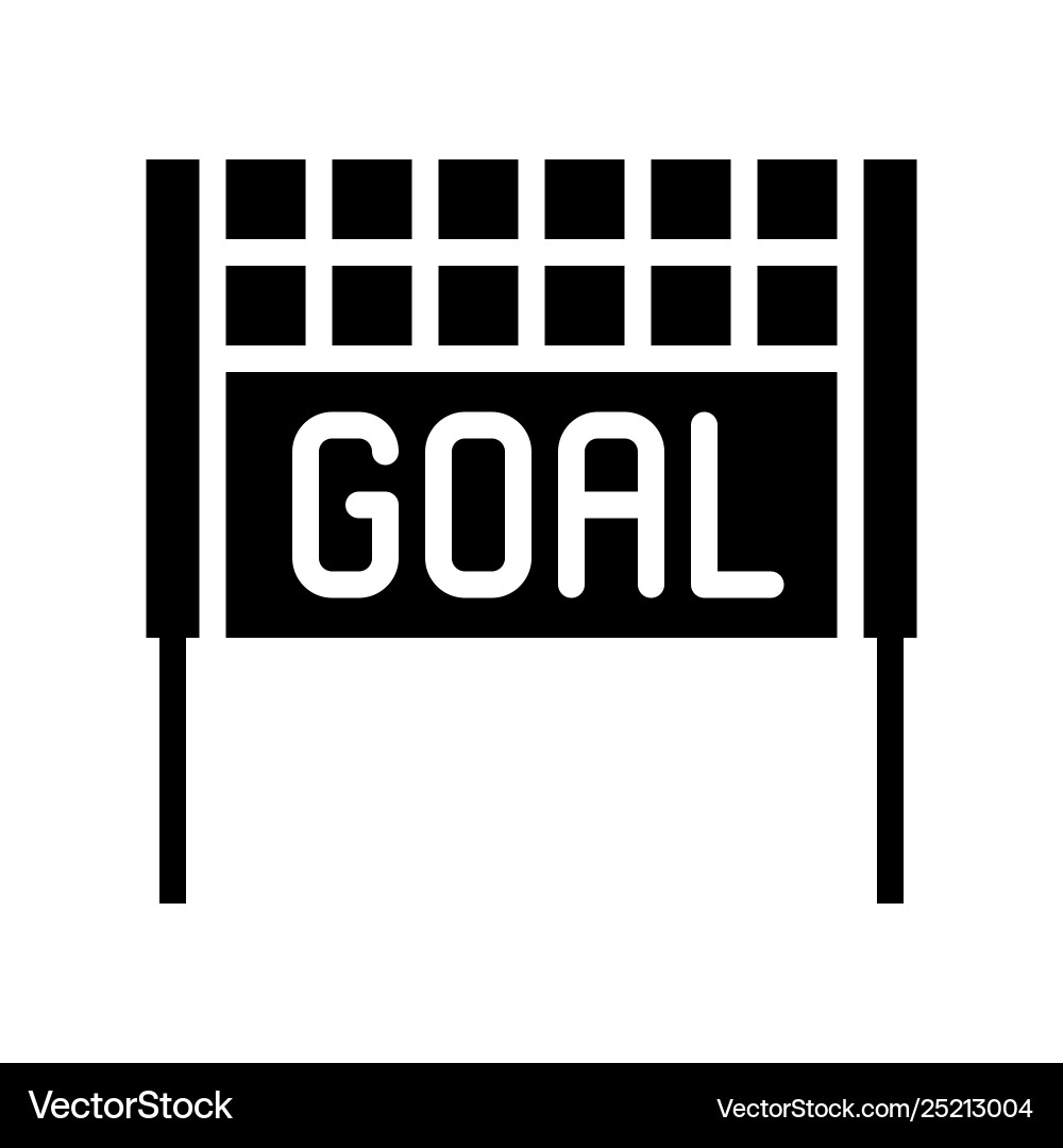 Goal digital marketing solid style icon Royalty Free Vector