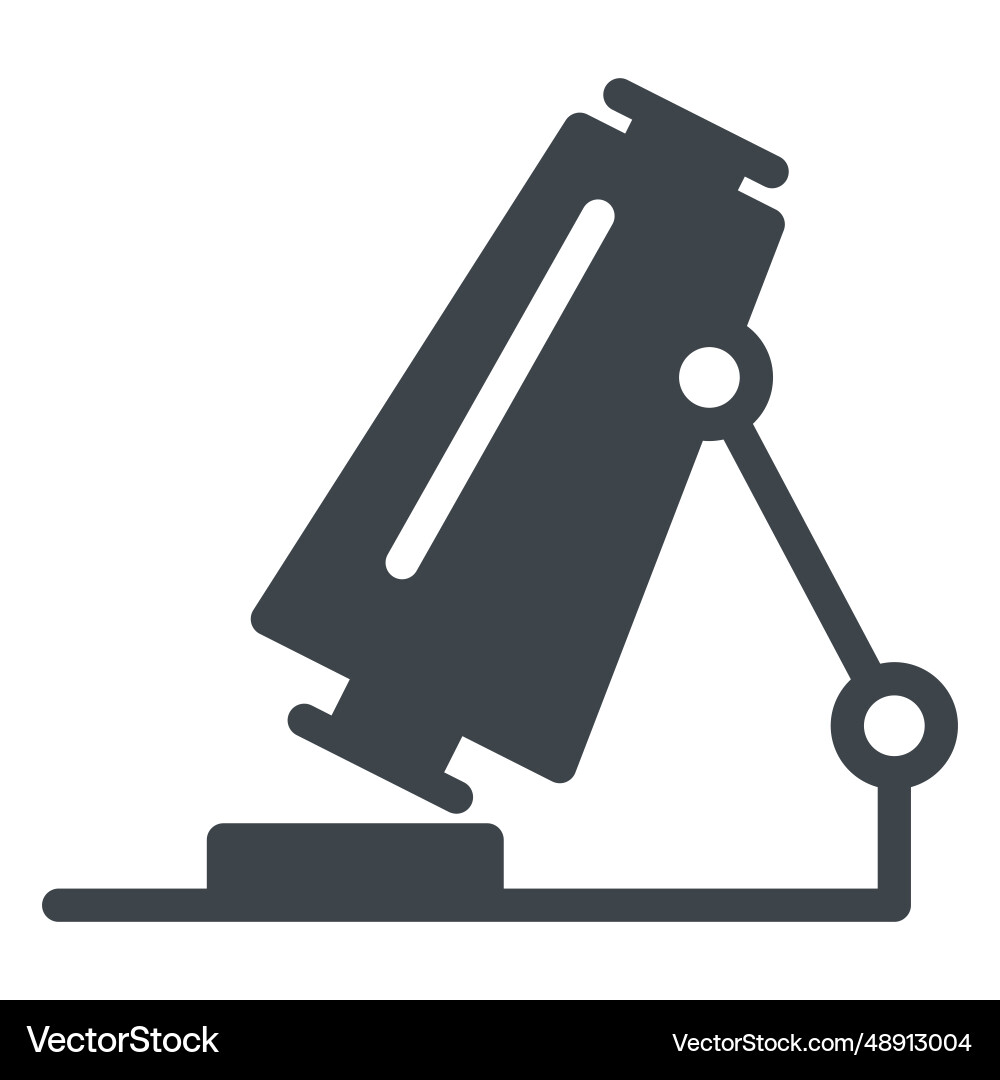 Microscope flat school icon Royalty Free Vector Image