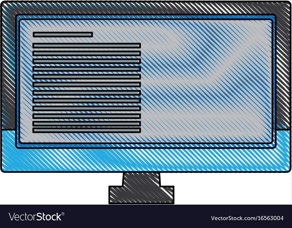 Monitor screen computer device page web Royalty Free Vector