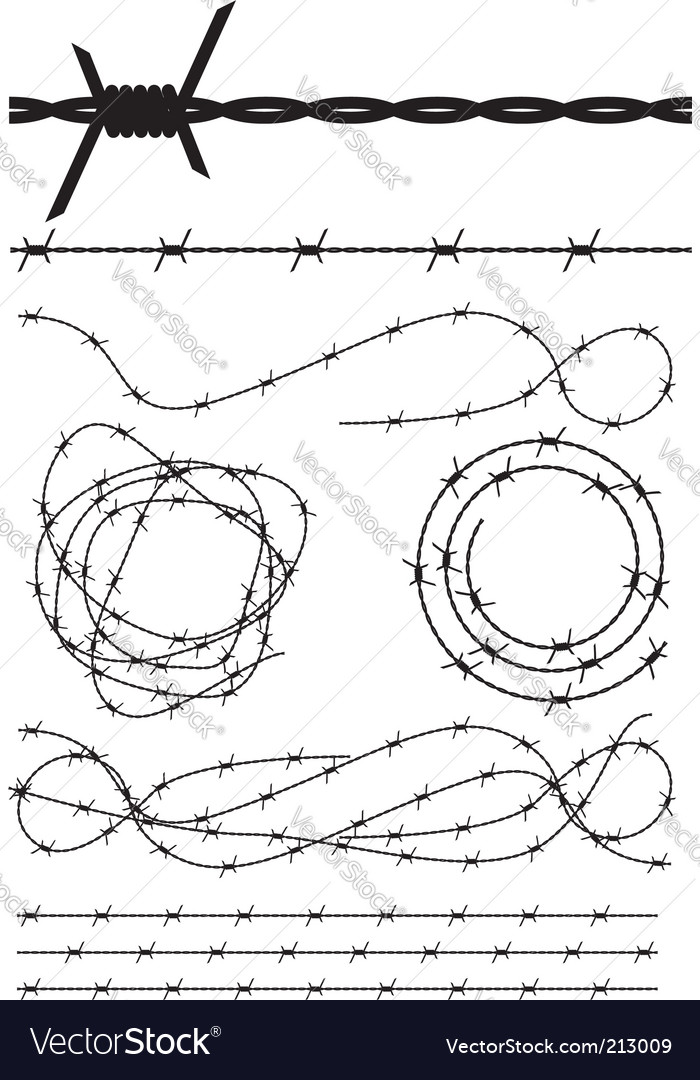 Barbed wire Royalty Free Vector Image - VectorStock
