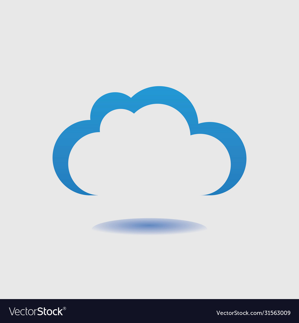 Cloud template Royalty Free Vector Image - VectorStock