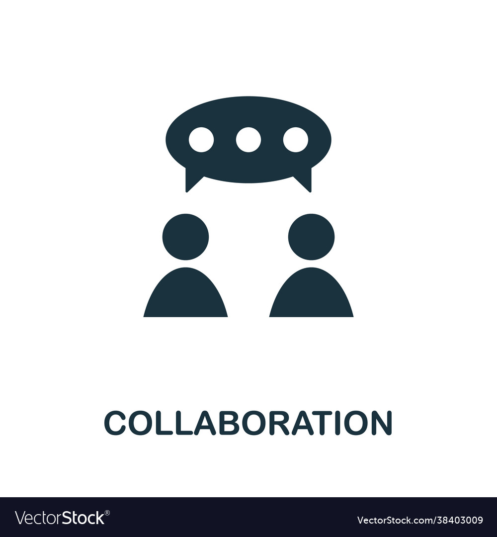 Collaboration icon simple creative element filled Vector Image Collaboration icon simple creative element filled Vector Image