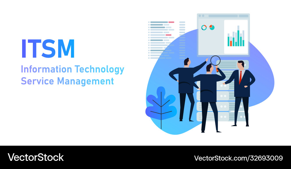 Itsm information technology service management Vector Image