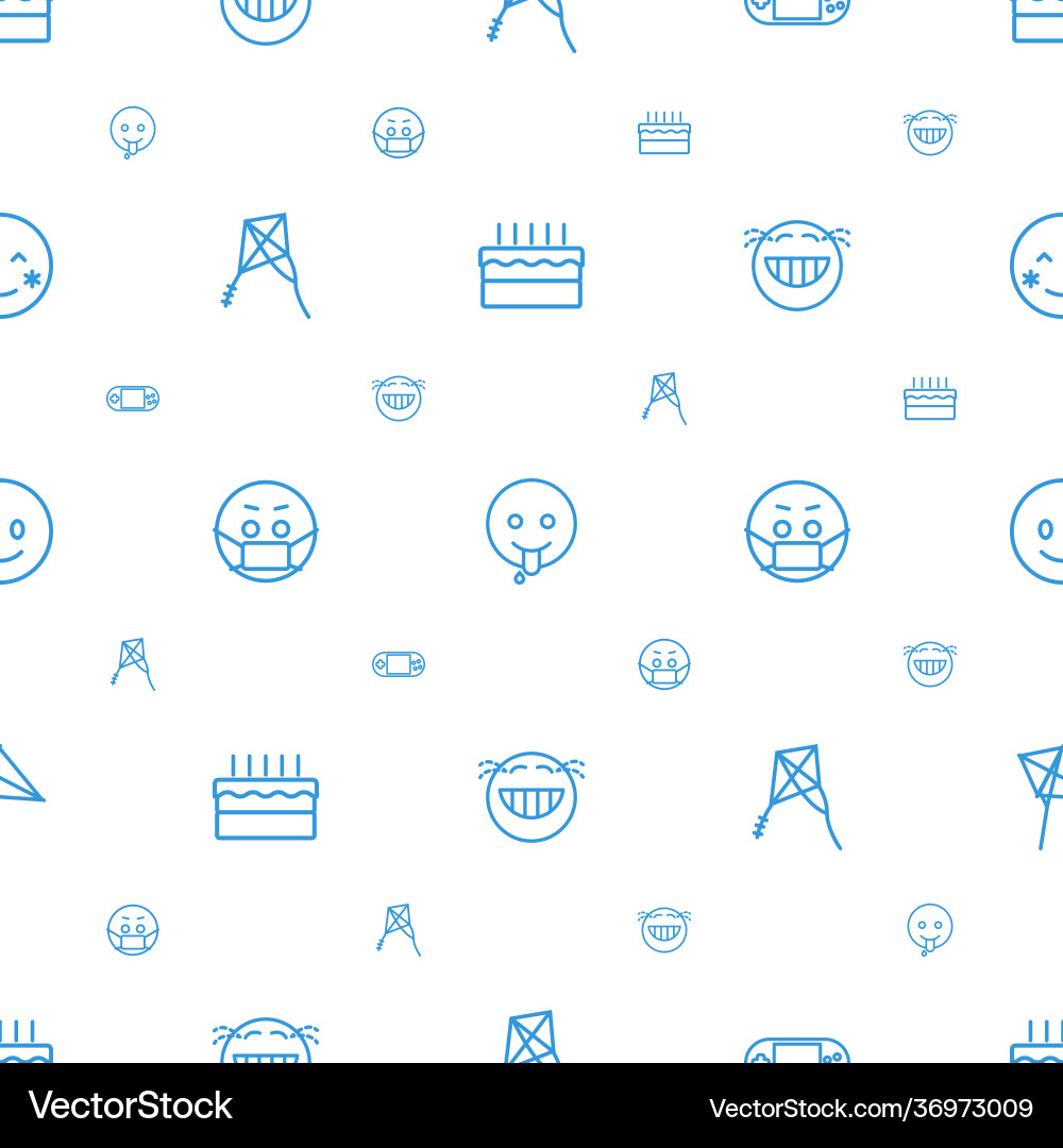 Joy icons pattern seamless white background Vector Image